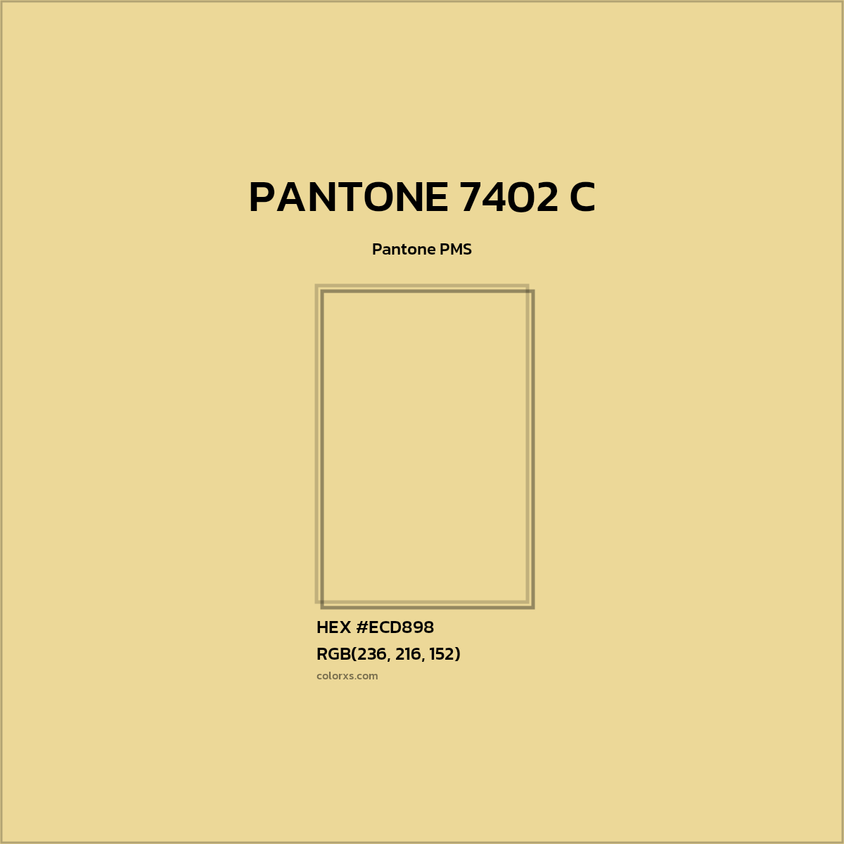PANTONE 7402 C Complementary Or Opposite Color Name And Code ECD898
