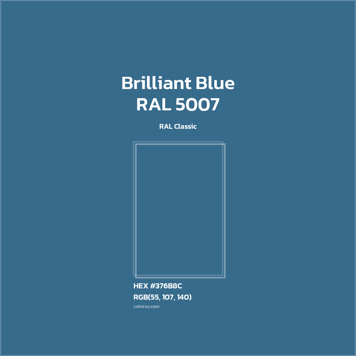 RAL 5007 Brilliant Blue 376B8C Tints And Shades Colorxs RAL 5007 Brilliant Blue 376B8C Tints And Shades Colorxs