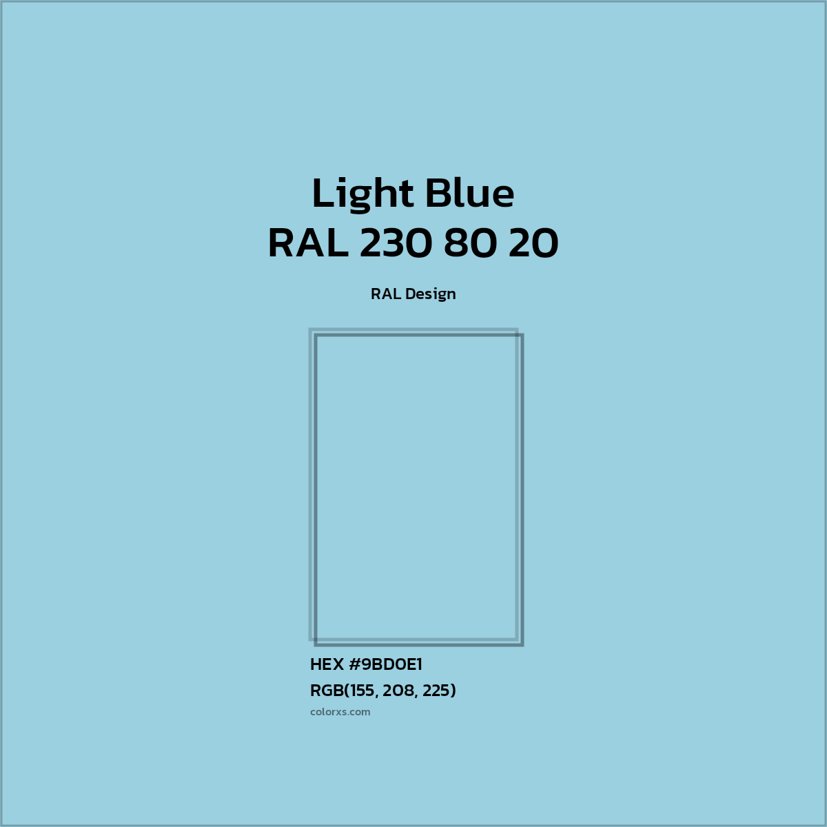 About RAL 230 80 20 Light Blue Color Color Codes Similar Colors