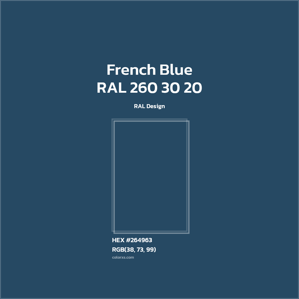 About RAL 260 30 20 French Blue Color Color Codes Similar Colors About RAL 260 30 20 French Blue Color Color Codes Similar Colors