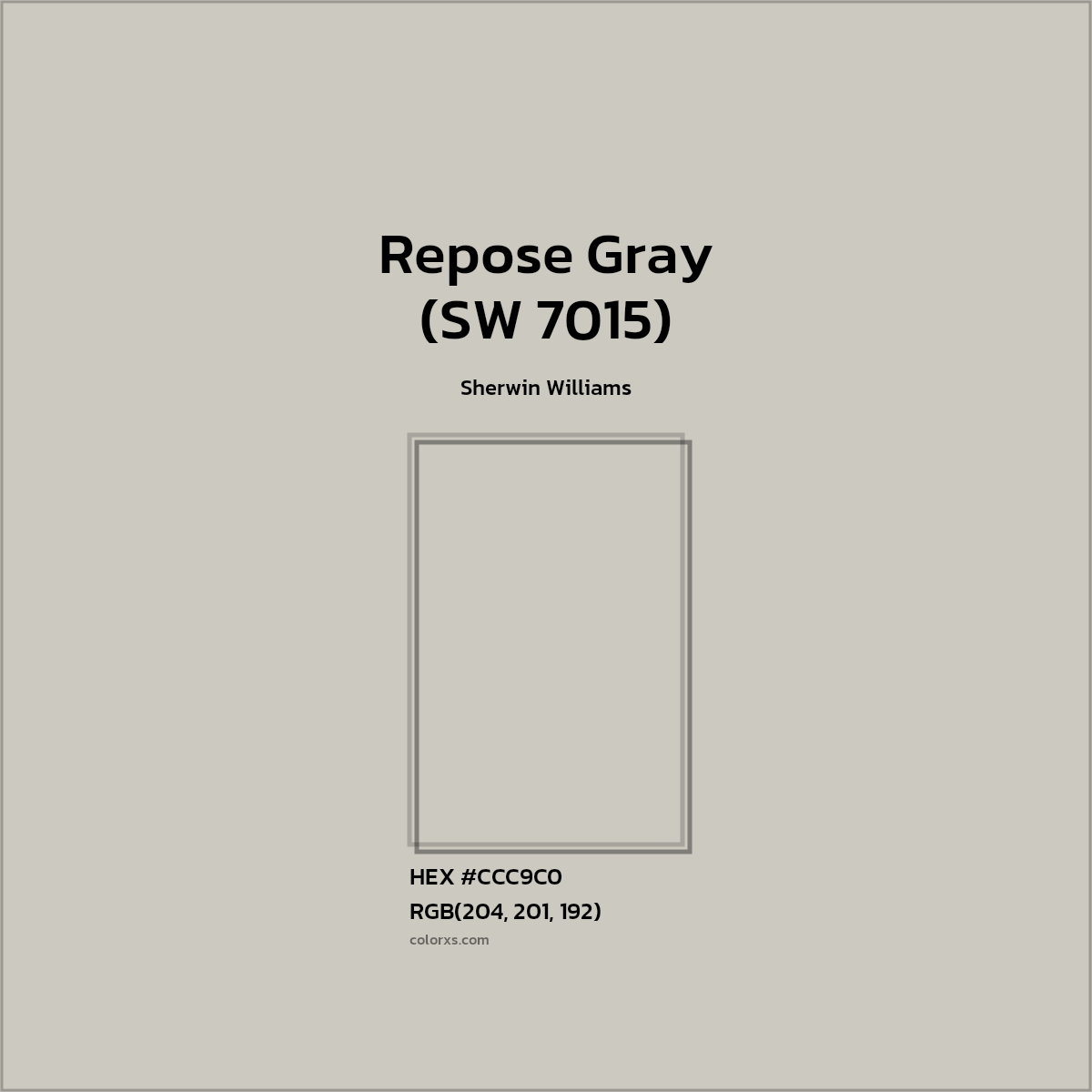 Sherwin Williams Repose Gray SW 7015 Paint Color Codes Similar