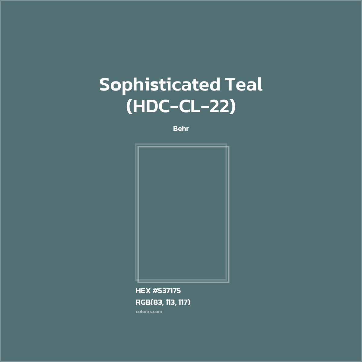 Behr Sophisticated Teal (HDC-CL-22) Paint color codes, similar paints ...