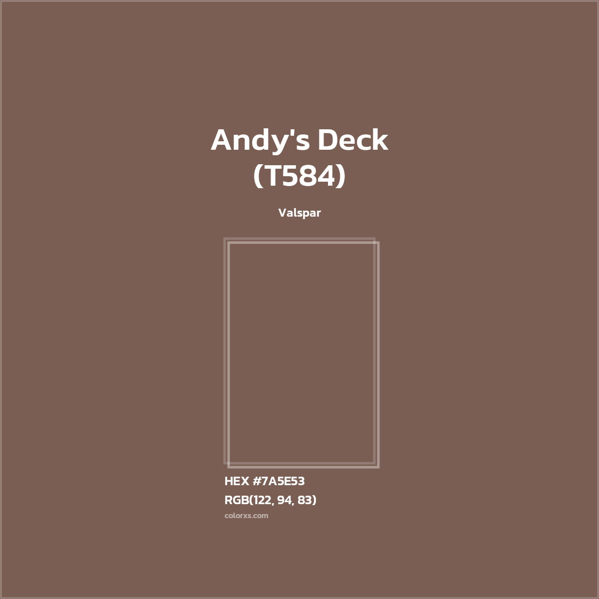 Valspar Andy's Deck (T584) Paint color codes, similar paints and colors - colorxs.com