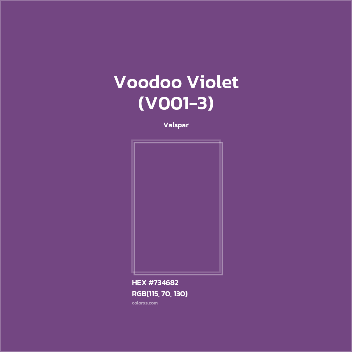 Valspar Voodoo Violet (V001-3) Paint color codes, similar paints and ...