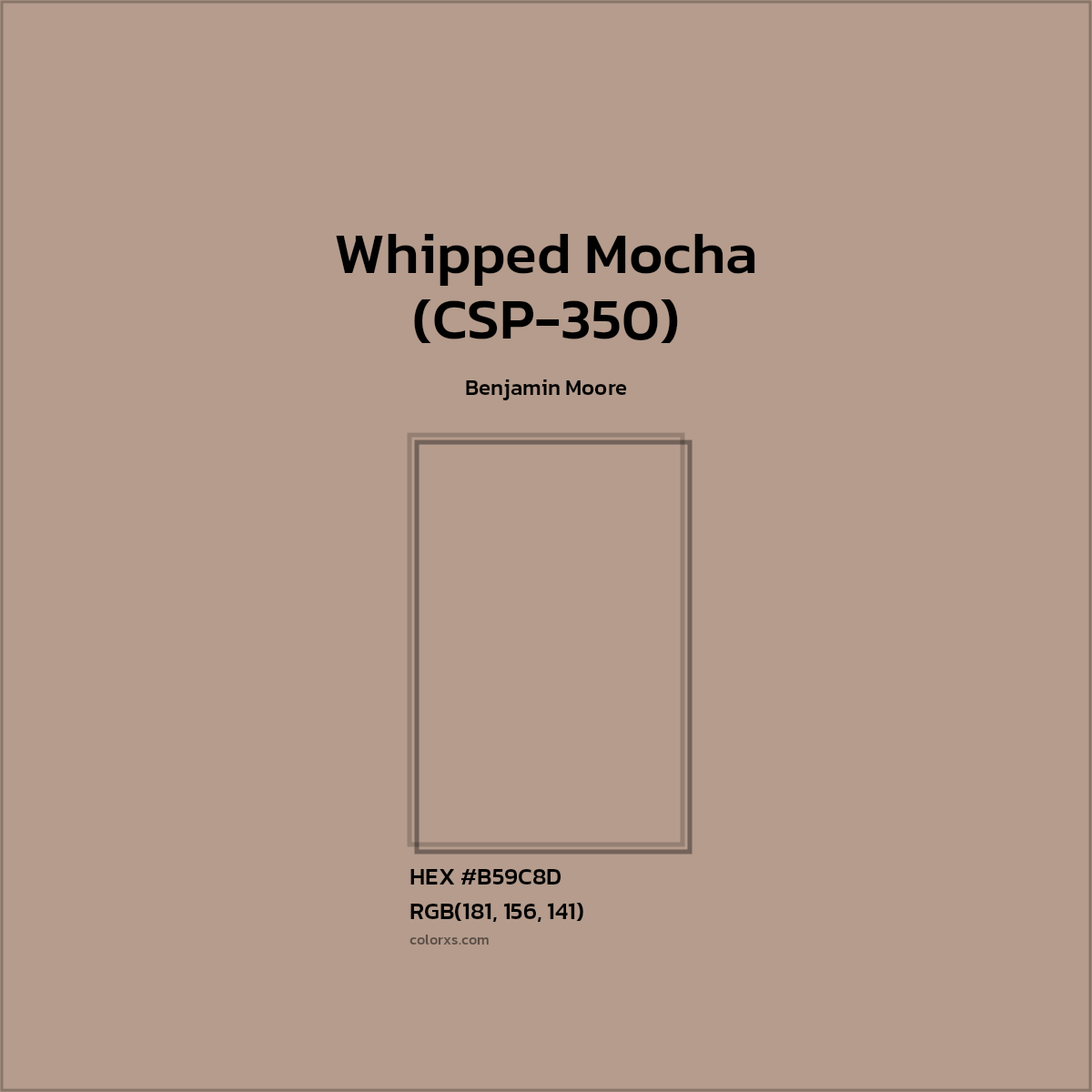 Benjamin Moore Whipped Mocha (CSP-350) Paint color codes, similar ...