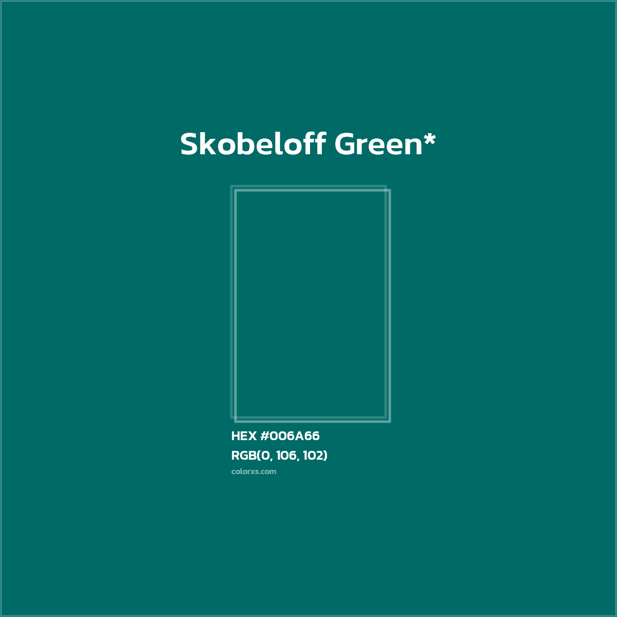 HEX #006A66 color name, color code and palettes - colorxs.com