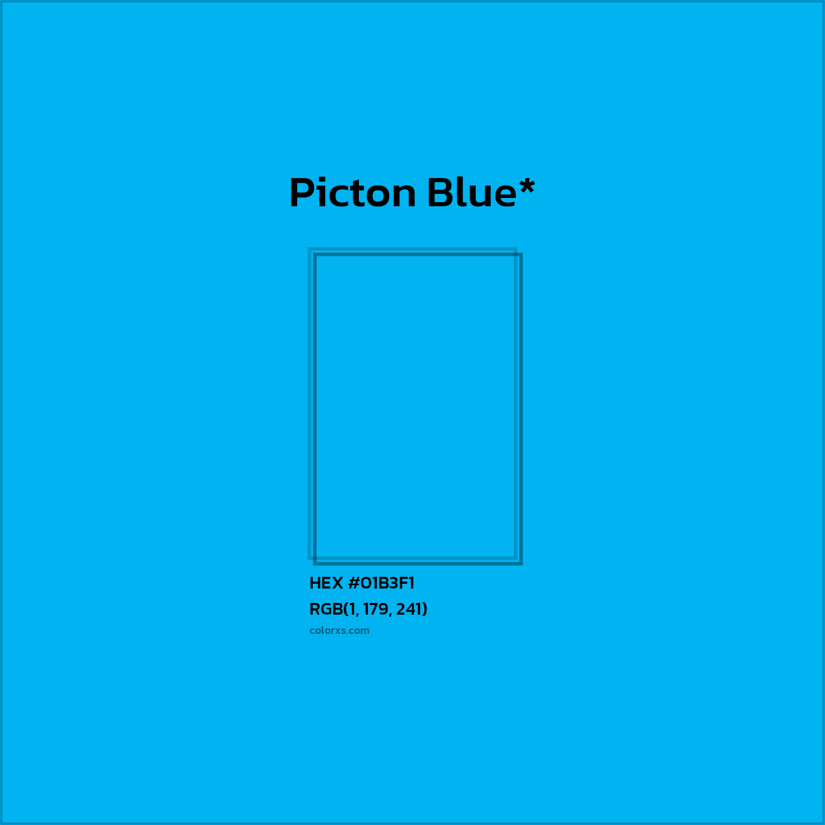 HEX #01B3F1 color name, color code and palettes - colorxs.com