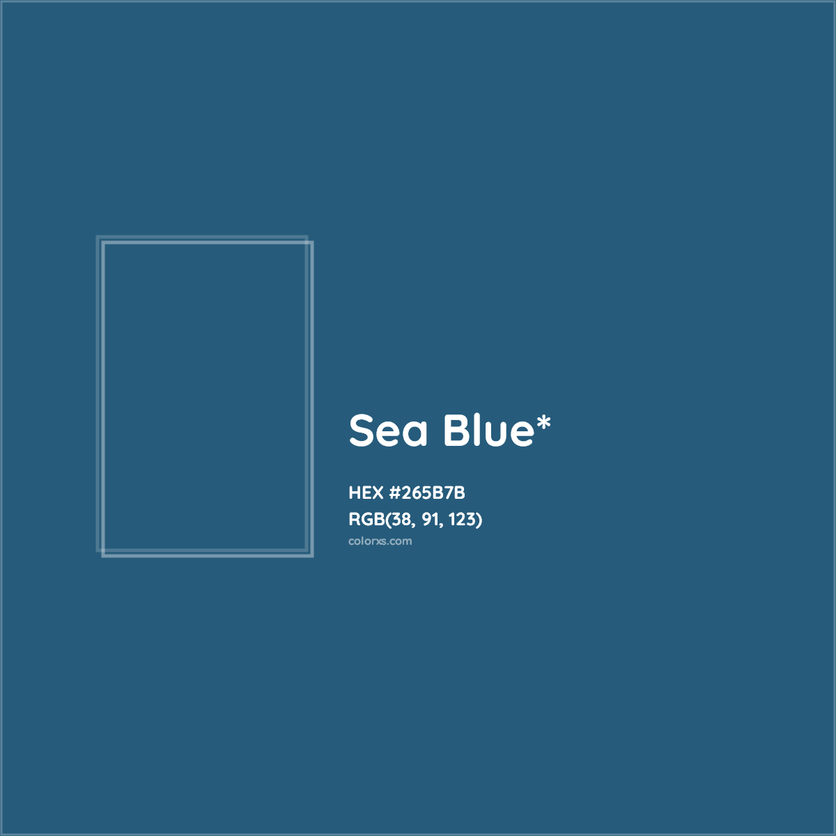 HEX #265B7B color name, color code and palettes - colorxs.com