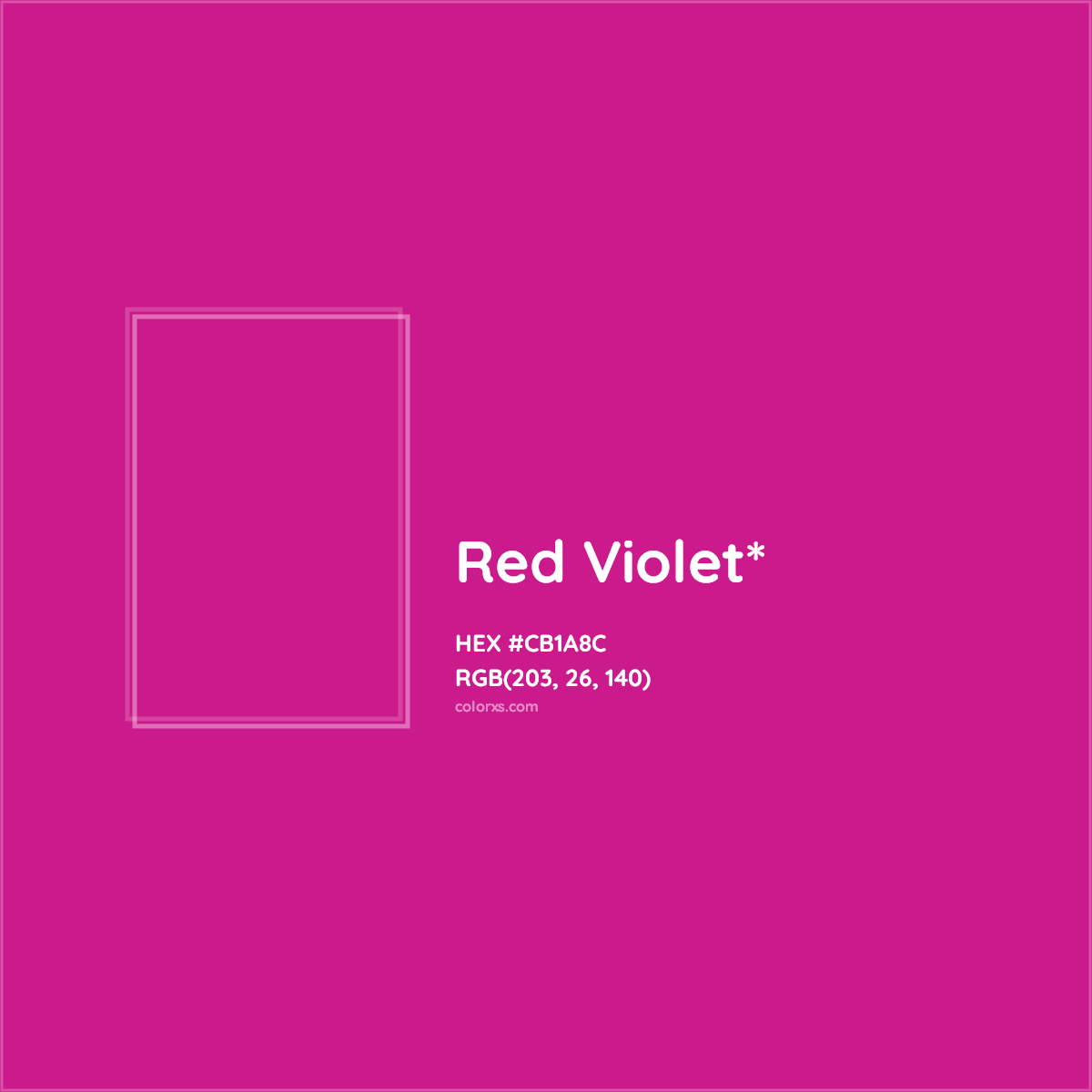 HEX #CB1A8C color name, color code and palettes - colorxs.com