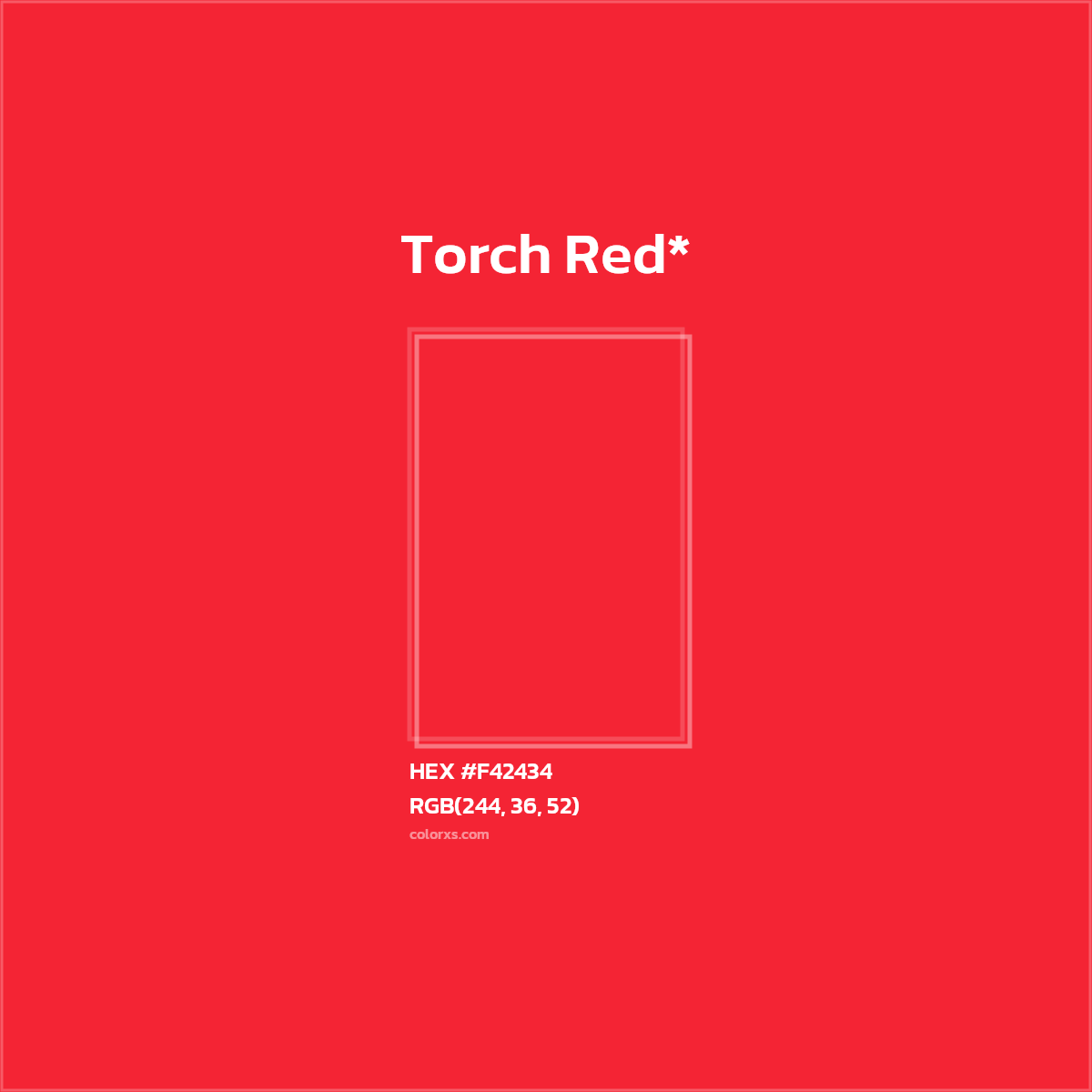 HEX #F42434 color name, color code and palettes - colorxs.com