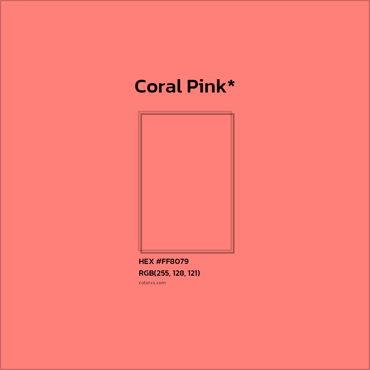 HEX #FF8079 color name, color code and palettes - colorxs.com