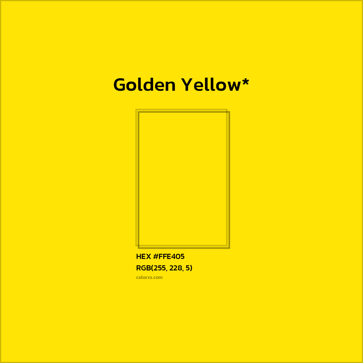 HEX #FFE405 color name, color code and palettes - colorxs.com