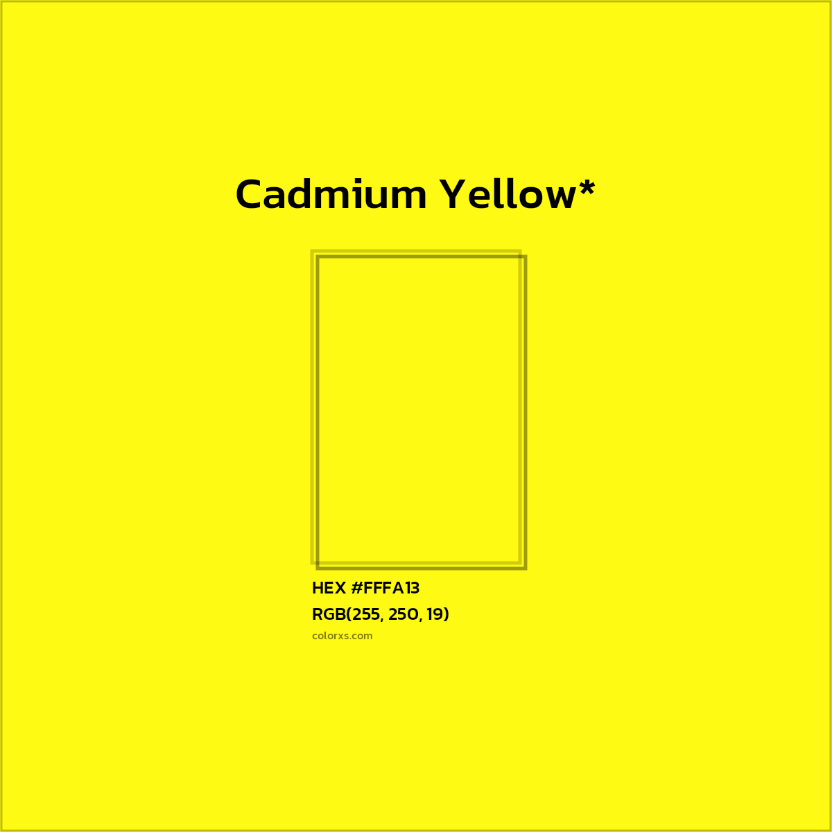 HEX #FFFA13 color code, matching color name and palettes - colorxs.com